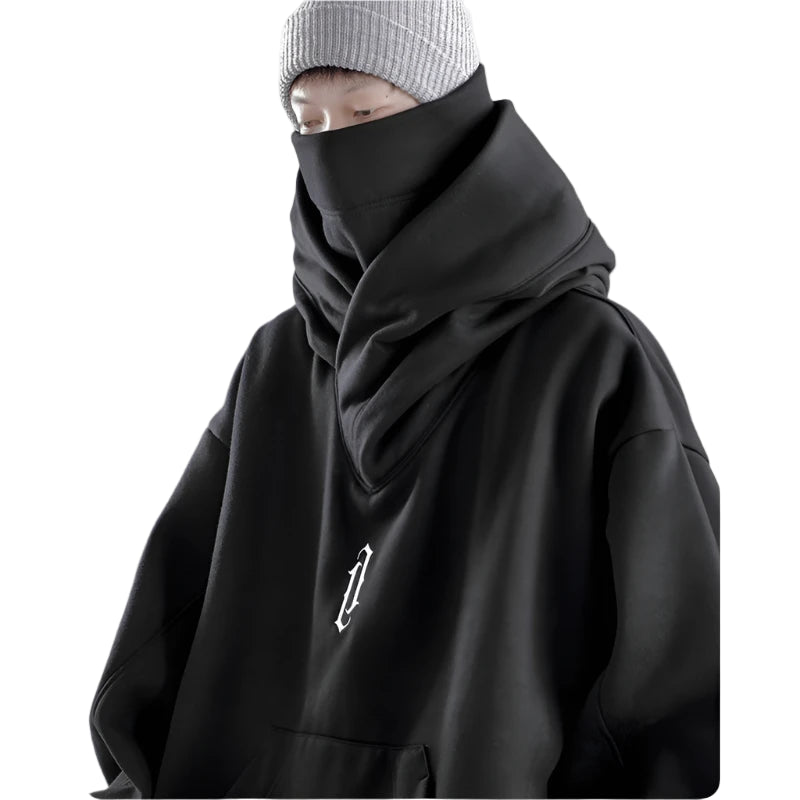 High collar hoodie techwear – CYBER TECHWEAR