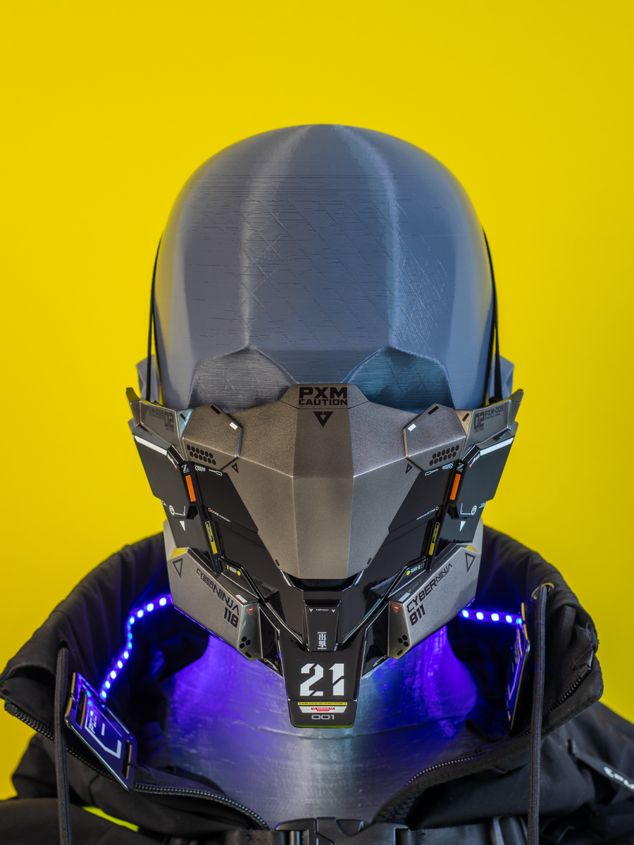 Discover Sci-Fi Chic: Cyberpunk Techwear Mask Gray | CYBER TECHWEAR®