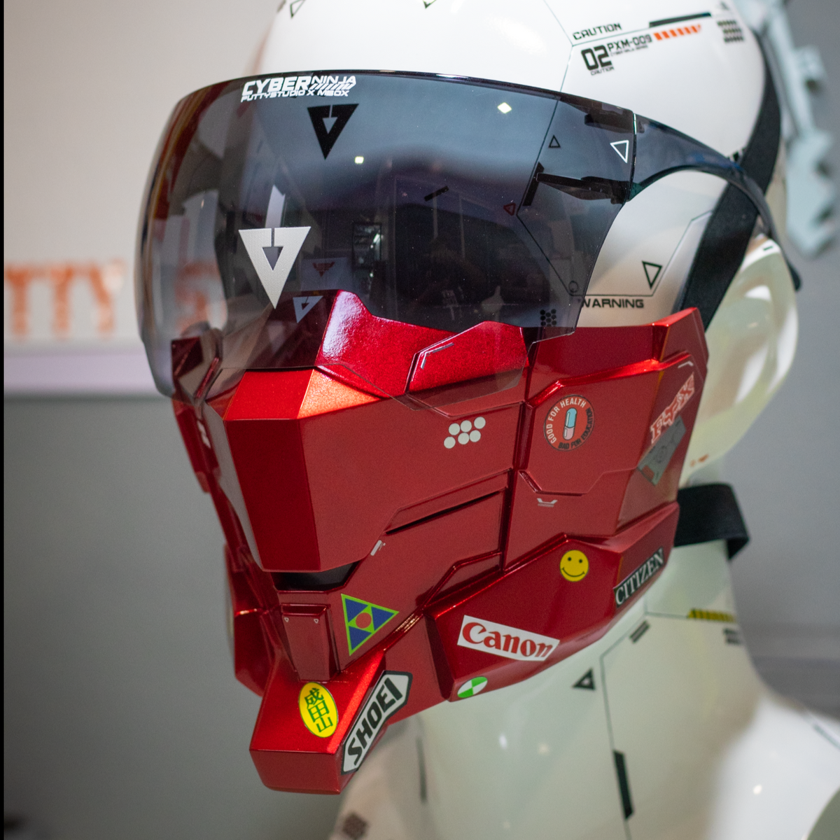 Red Cyberpunk Face Mask | 100% Handcrafted | CYBER TECHWEAR®