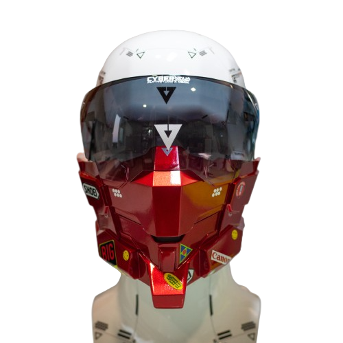 Red Cyberpunk Face Mask | 100% Handcrafted | CYBER TECHWEAR®
