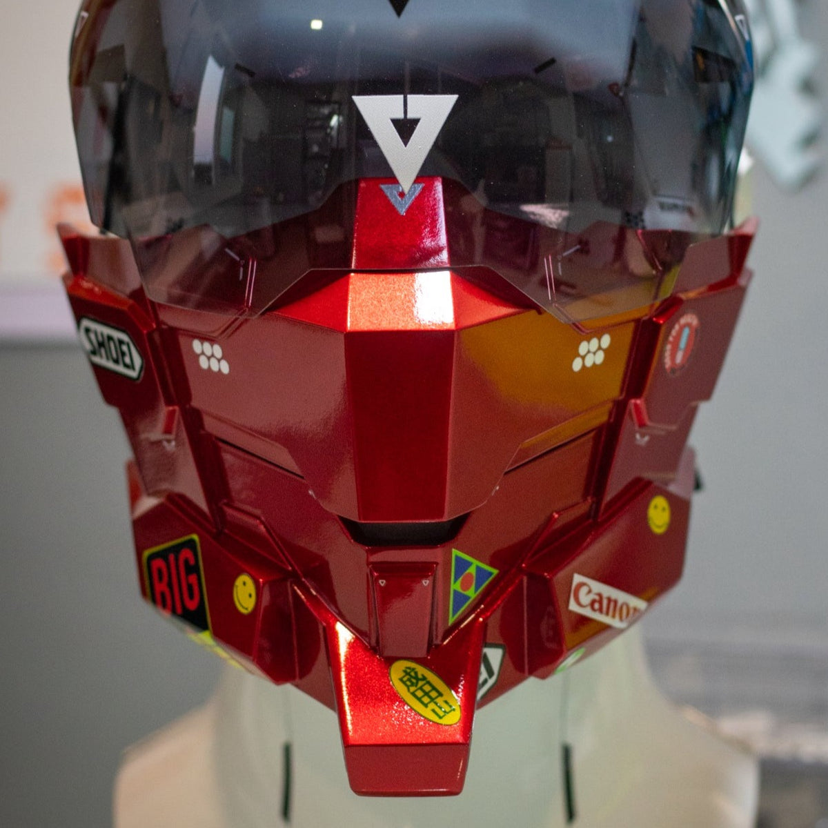 Red Cyberpunk Face Mask | 100% Handcrafted | CYBER TECHWEAR®