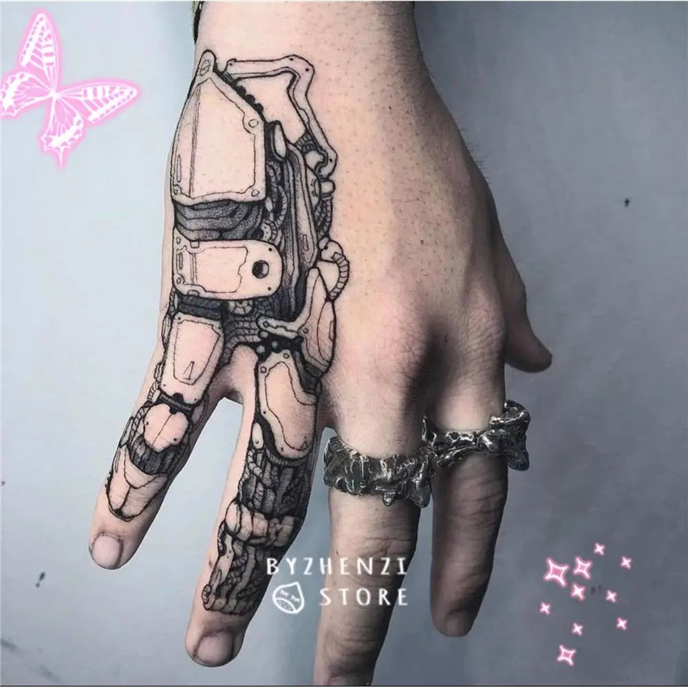 Cyberpunk hand tattoos | CYBER TECHWEAR®