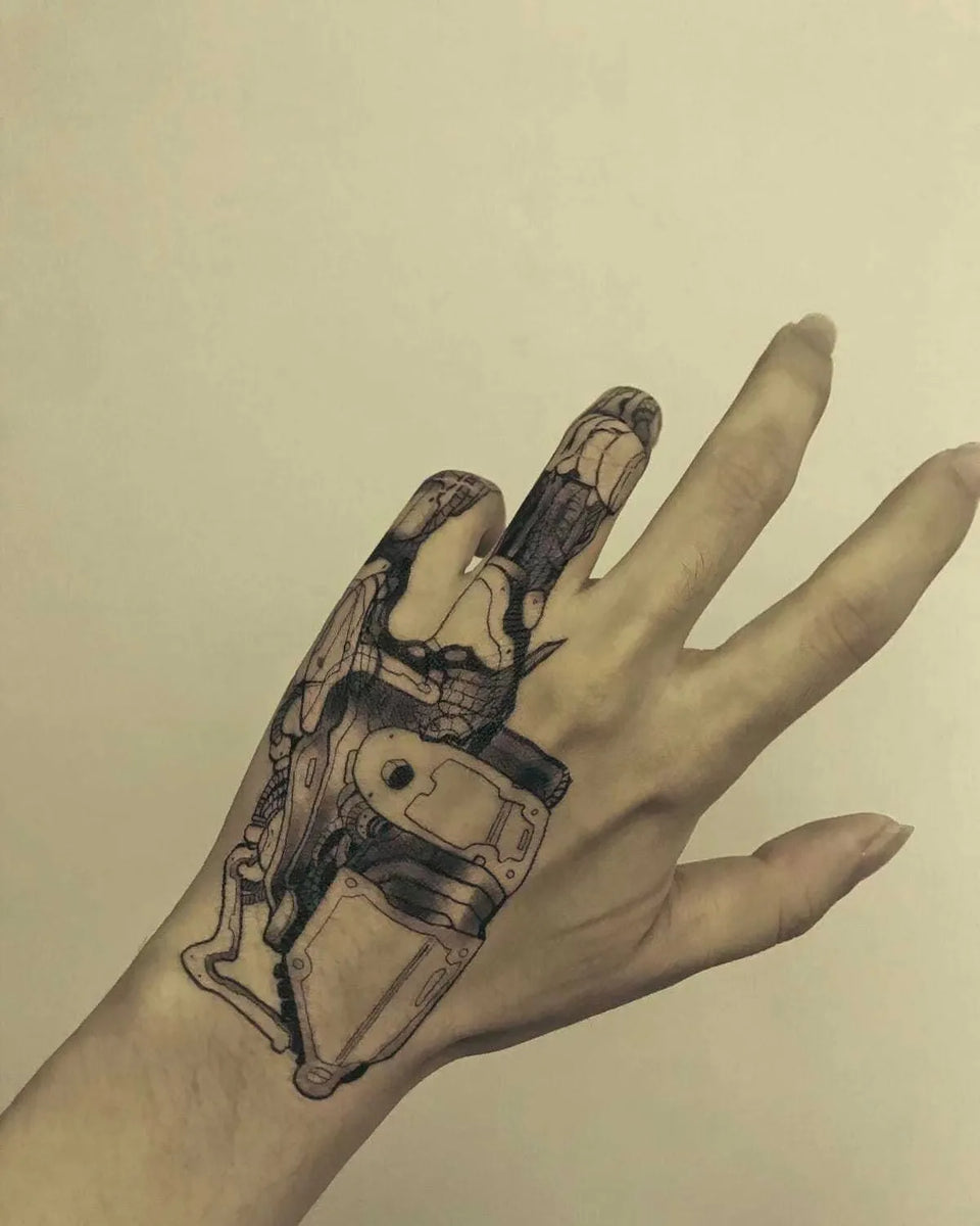 Cyberpunk hand tattoos | CYBER TECHWEAR®