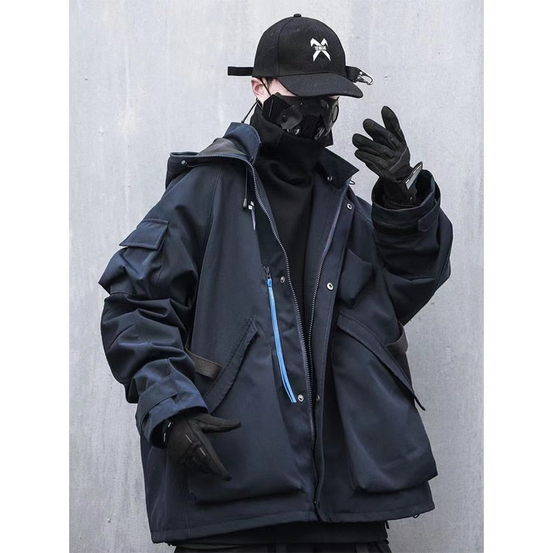 High Collar Techwear Jacket: Harajuku Style Meets Functionality – CYBER ...