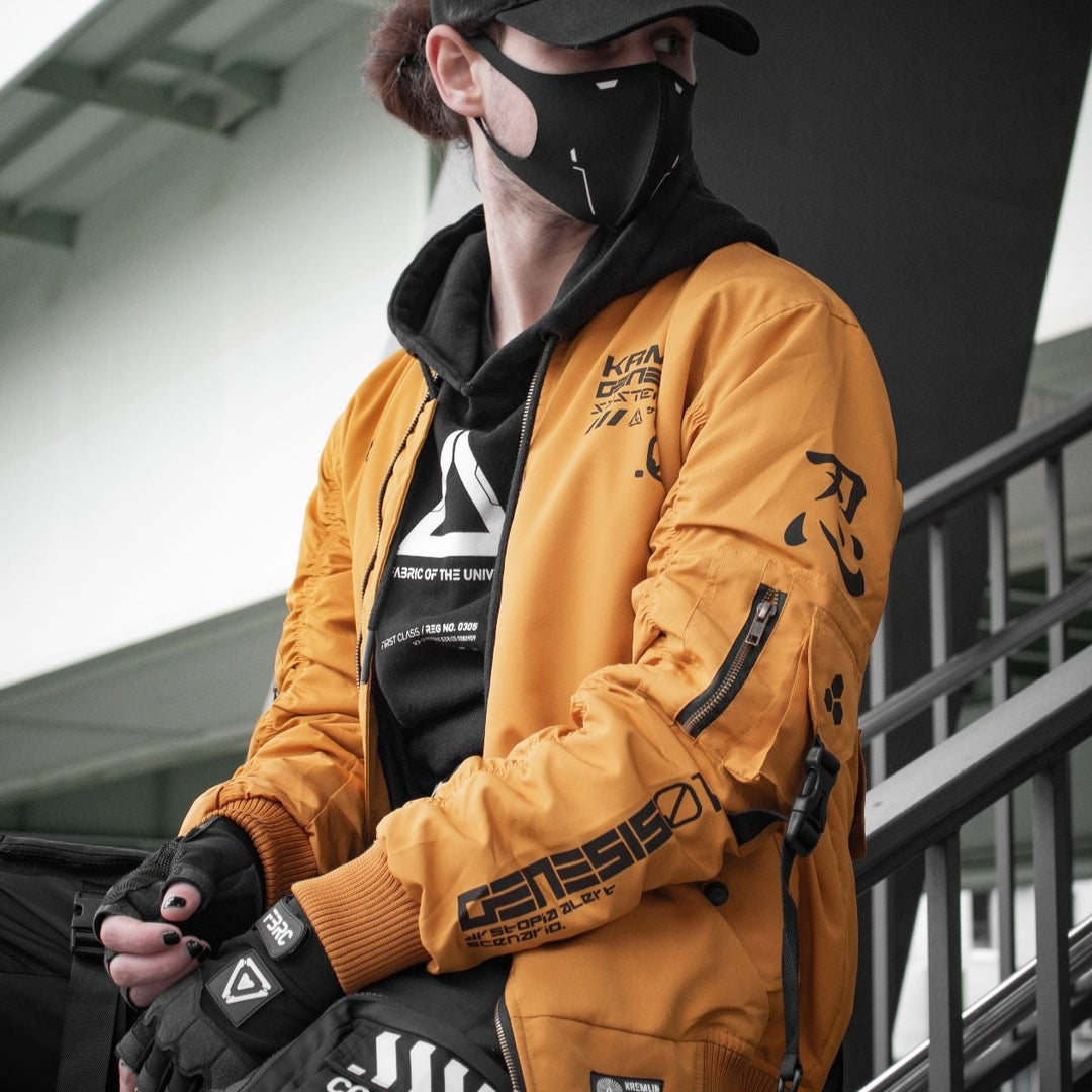 Orange Techwear Jacket | CYBER TECHWEAR®