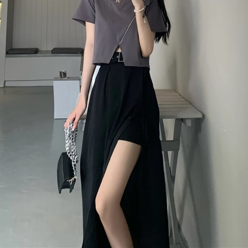 Asymmetrical Cargo Skirt | CYBER TECHWEAR®