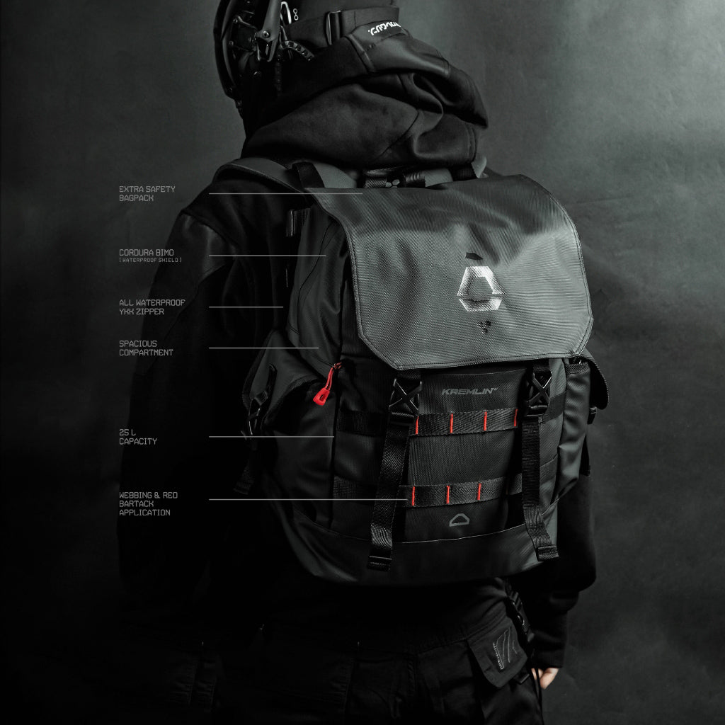 Black Cyberpunk Backpack | CYBER TECHWEAR®