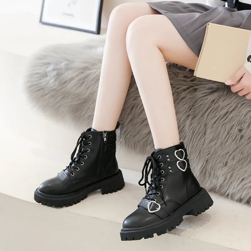 Black Lace Up Platform Boots | CYBER TECHWEAR®
