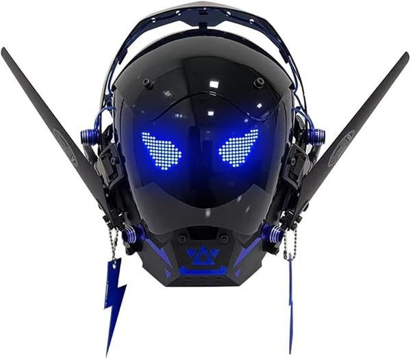 Blue Tech Helmet Cyberpunk – CYBER TECHWEAR