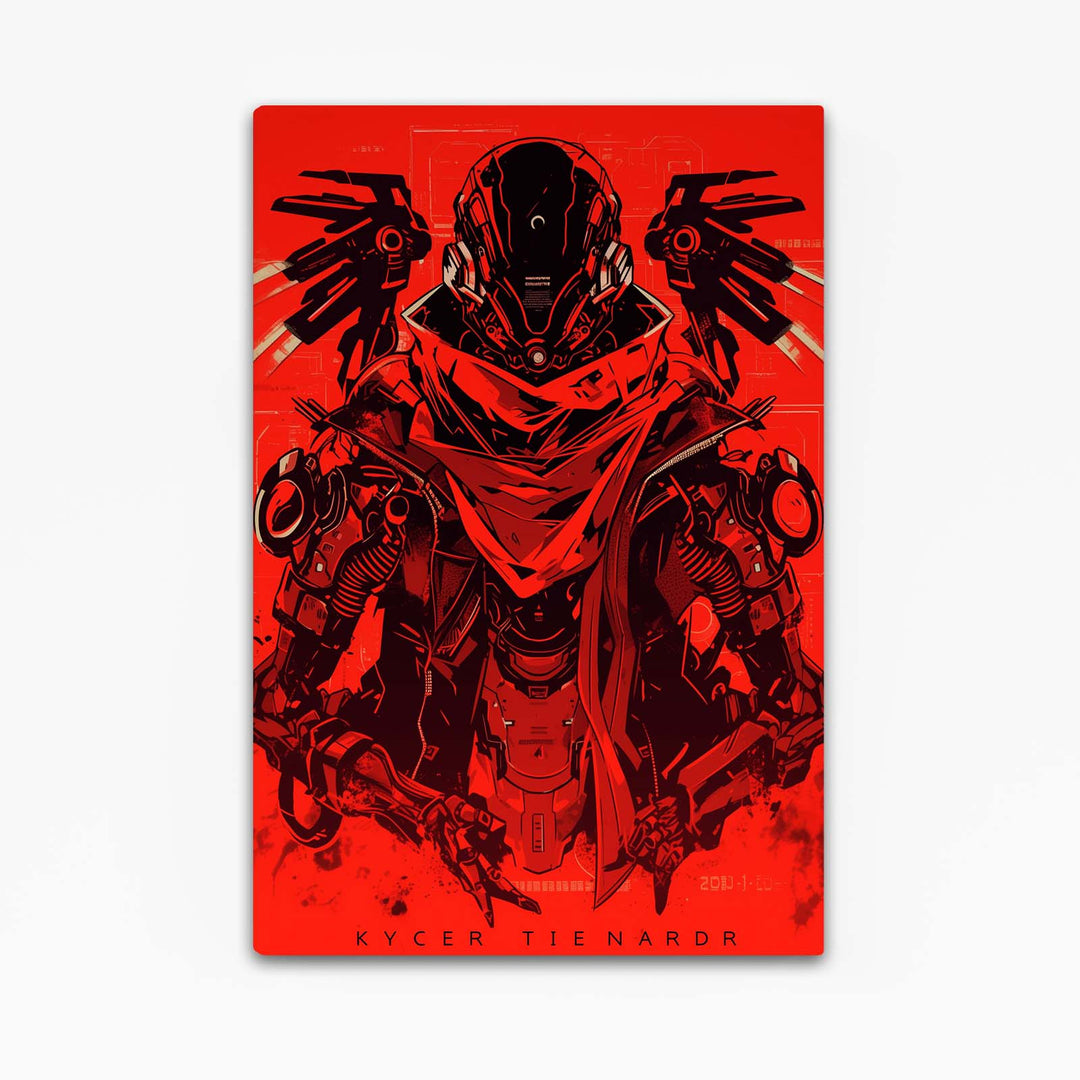 Home Crimson Mech Cyberpunk Art