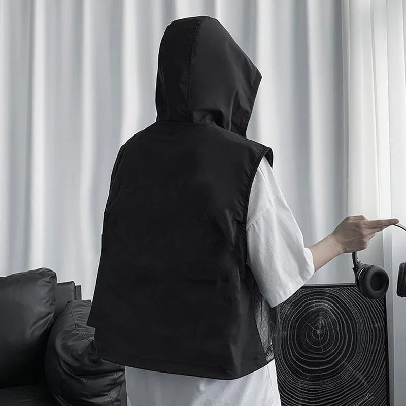 Cropped Cargo Vest | CYBER TECHWEAR®