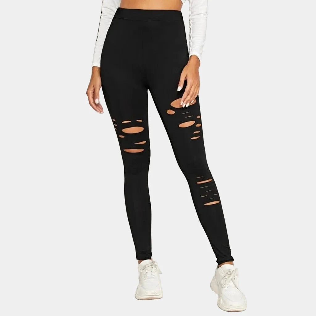 Pantalones de yoga con cortes | CYBER TECHWEAR®