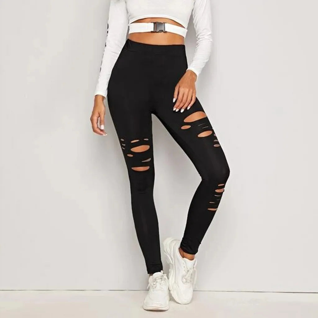 Pantalones de yoga con cortes | CYBER TECHWEAR®