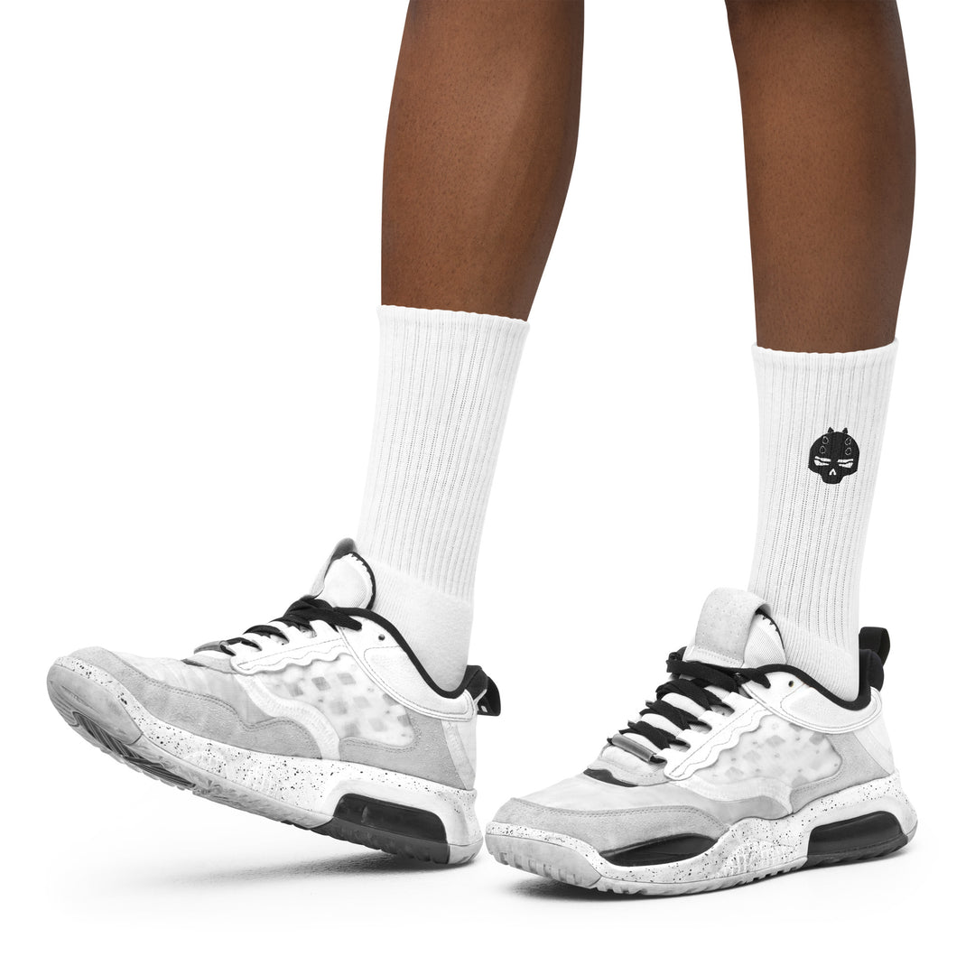 Loading image: Cyber Skull White Socks