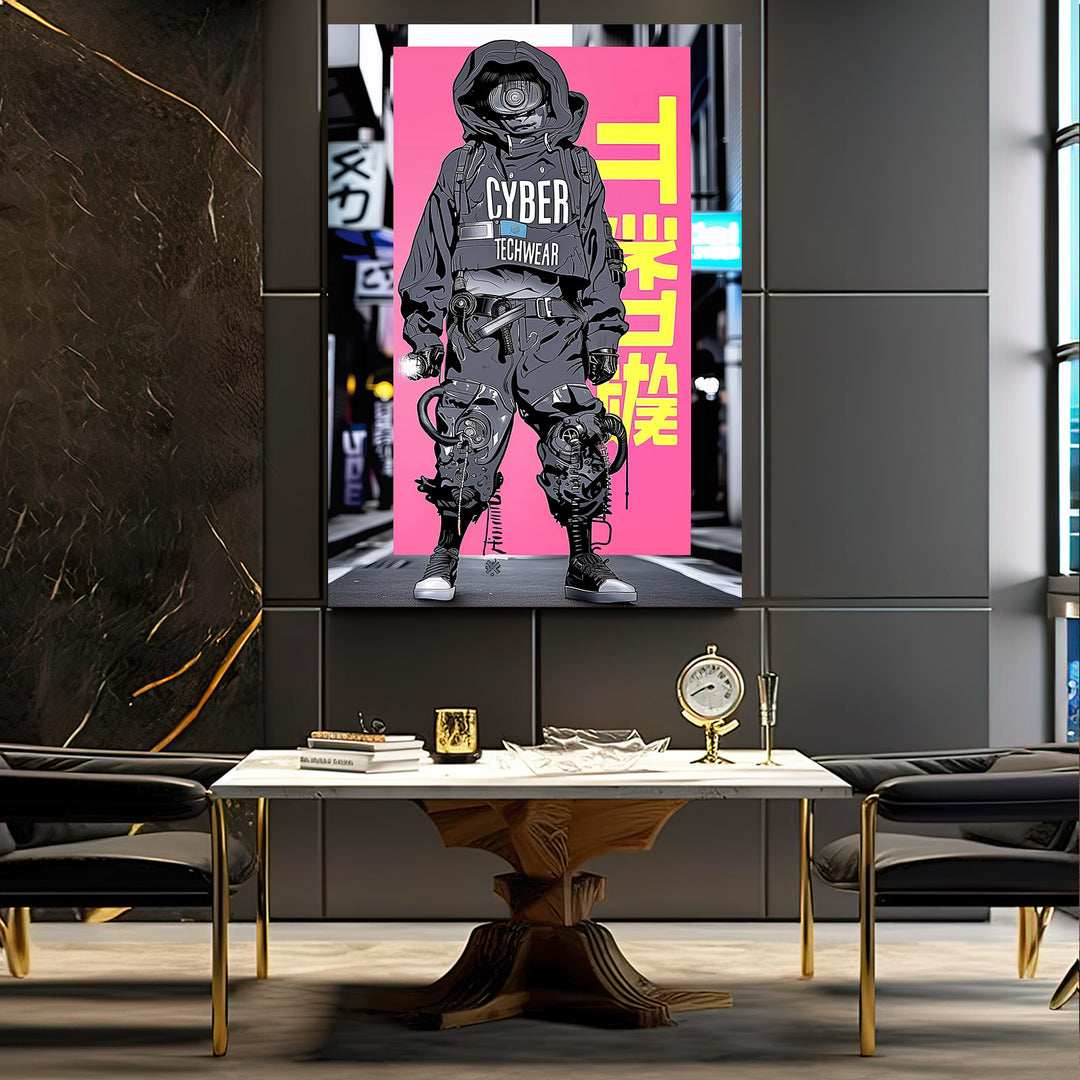 Cyberpunk Art Techwear Guardian