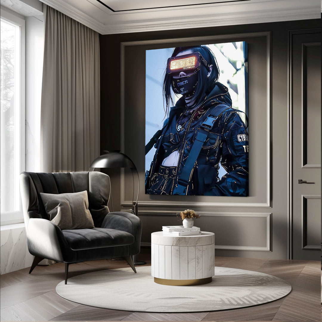 Loading image: Cyberpunk Art Techwear Mask | CYBER TECHWEAR®