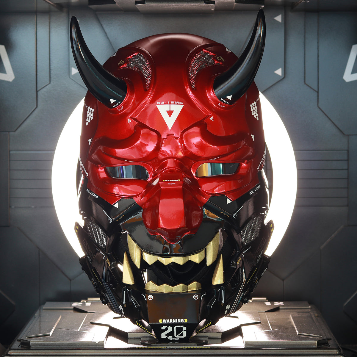 Handcrafted Cyberpunk oni mask Red - Limited Stock Available| CYBER ...