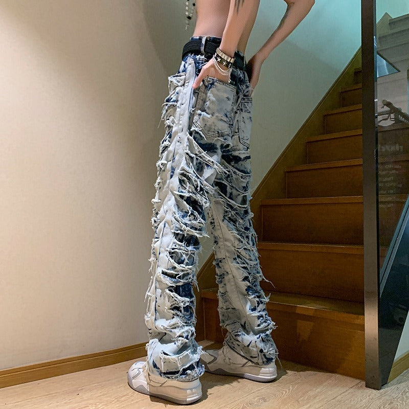 Damaged Denim Cyberpunk Pants – CYBER TECHWEAR