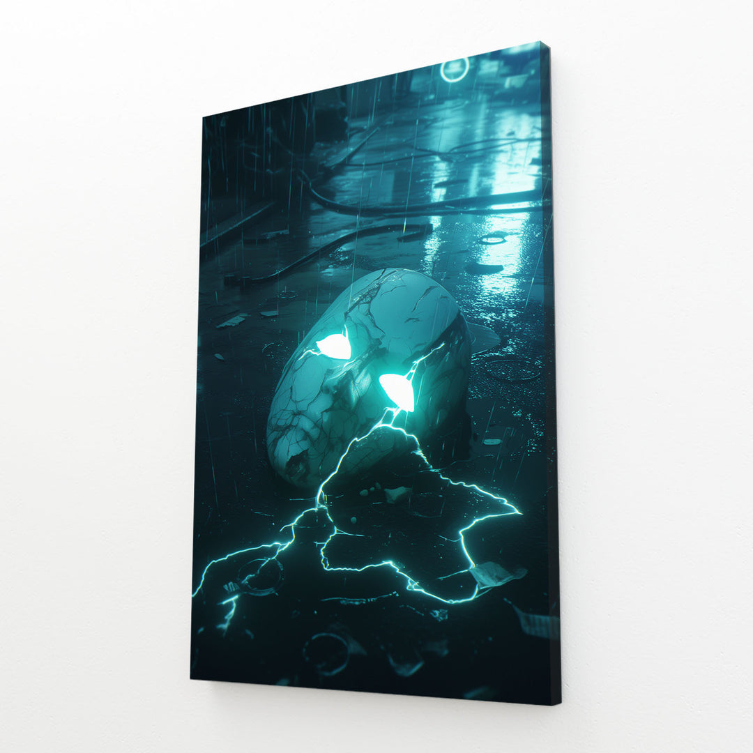 Loading image: Energized Skull Cyberpunk Art | CYBER TECHWEAR®