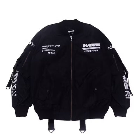 White Cyberpunk Techwear Jacket