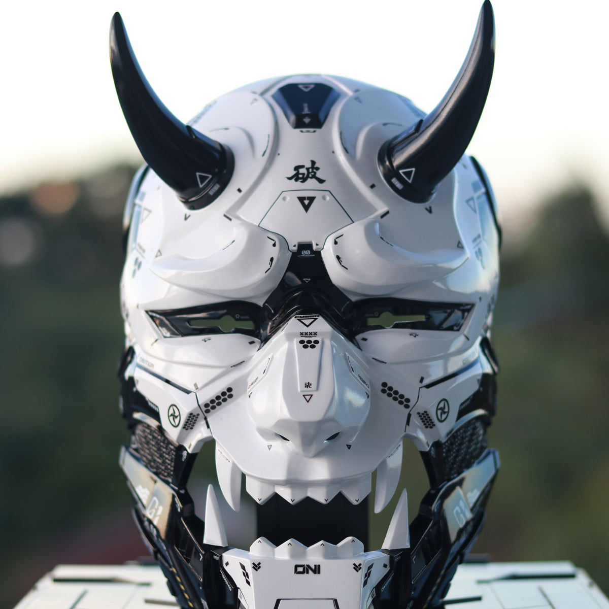 Máscara Cyberpunk Oni hecha a mano - Stock limitado disponible| CIBER ...