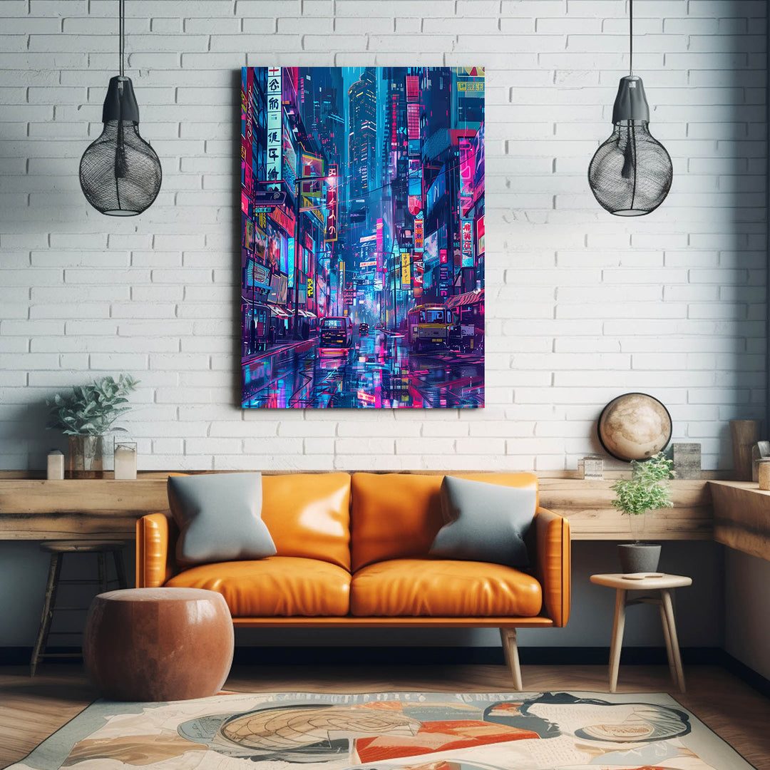 Home Neon City Cyberpunk Art