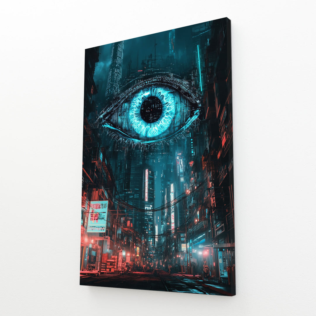 Loading image: Omniscient Eye Cyberpunk Art | CYBER TECHWEAR®