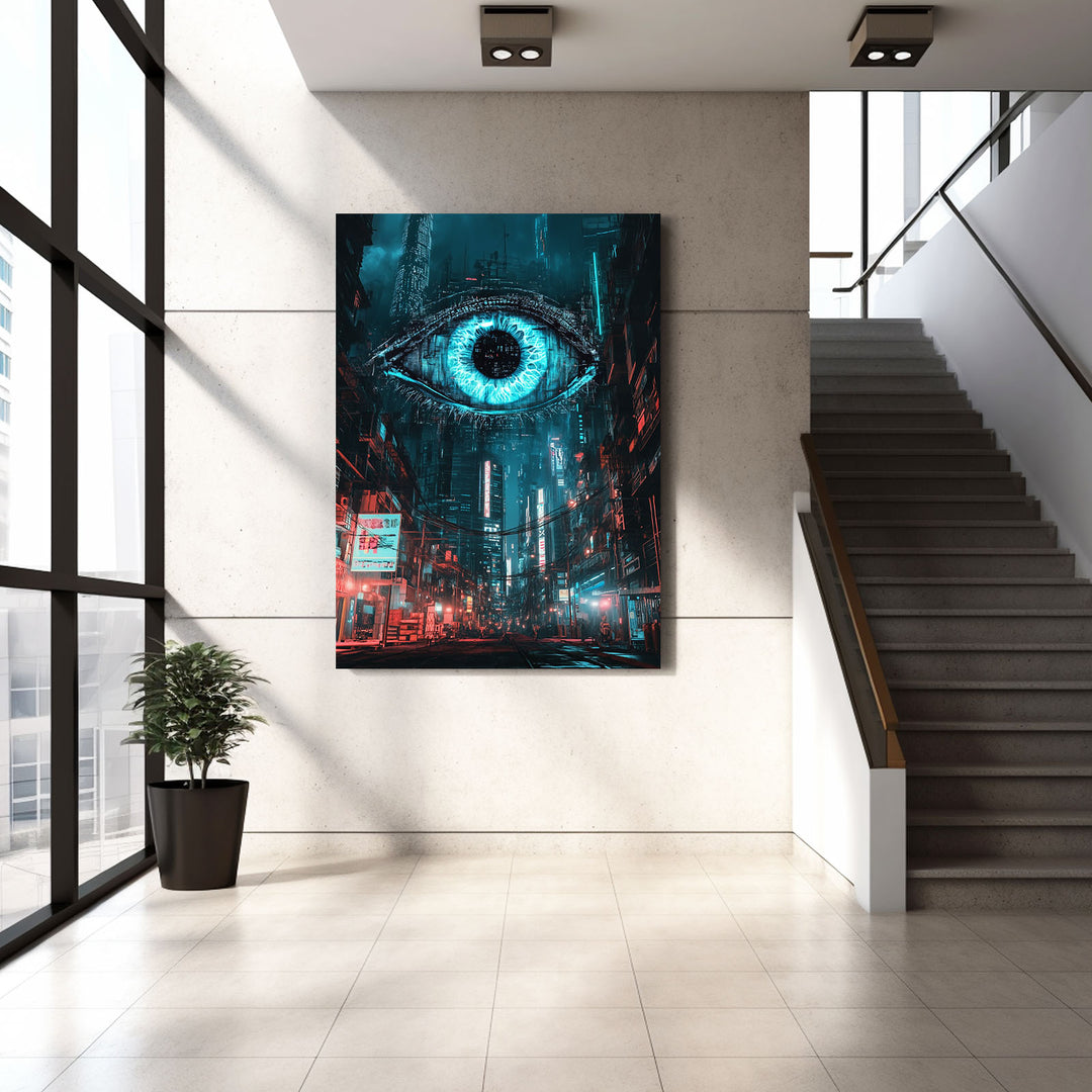 Loading image: Omniscient Eye Cyberpunk Art | CYBER TECHWEAR®
