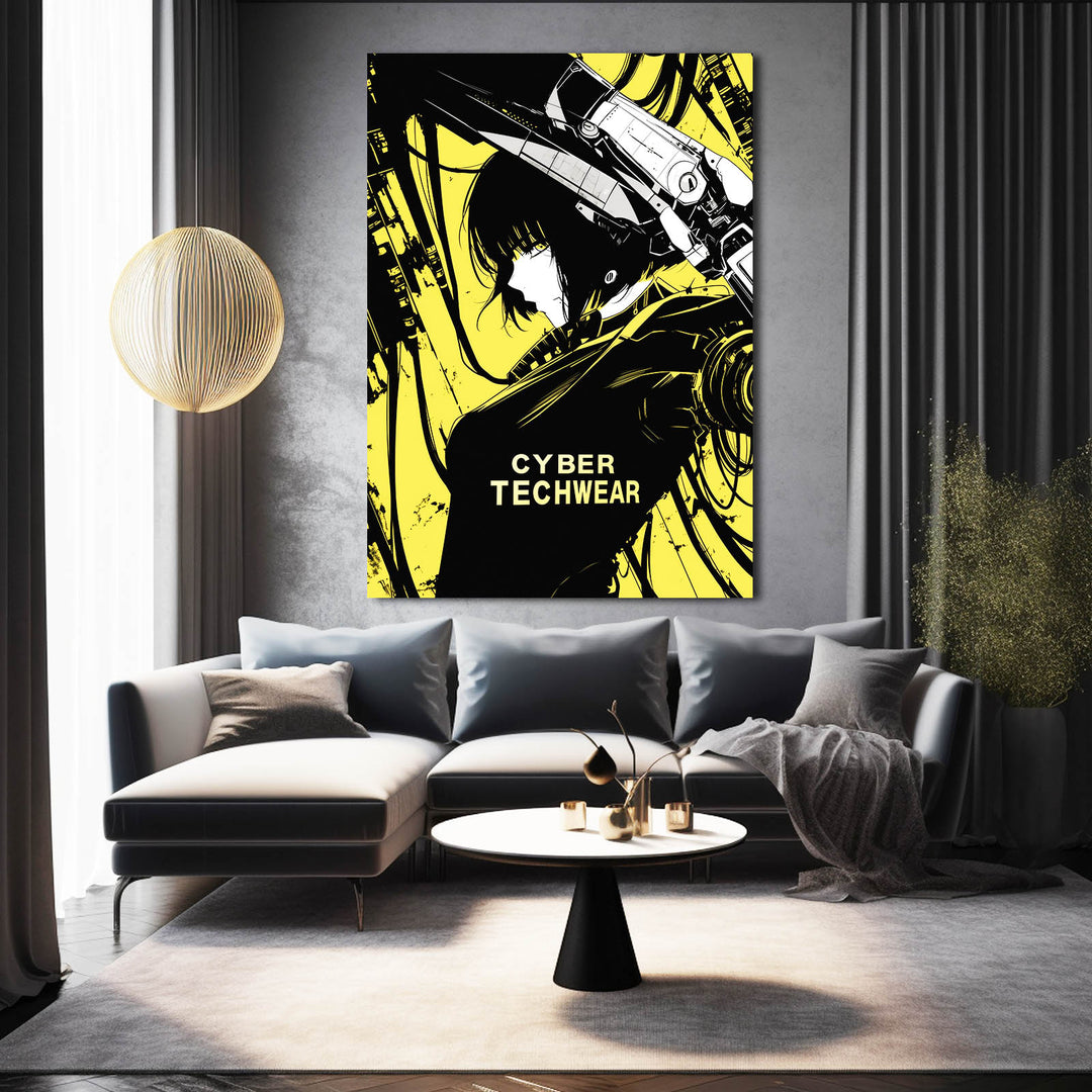 Loading image: Shadow Enforcer Cyberpunk Art | CYBER TECHWEAR®