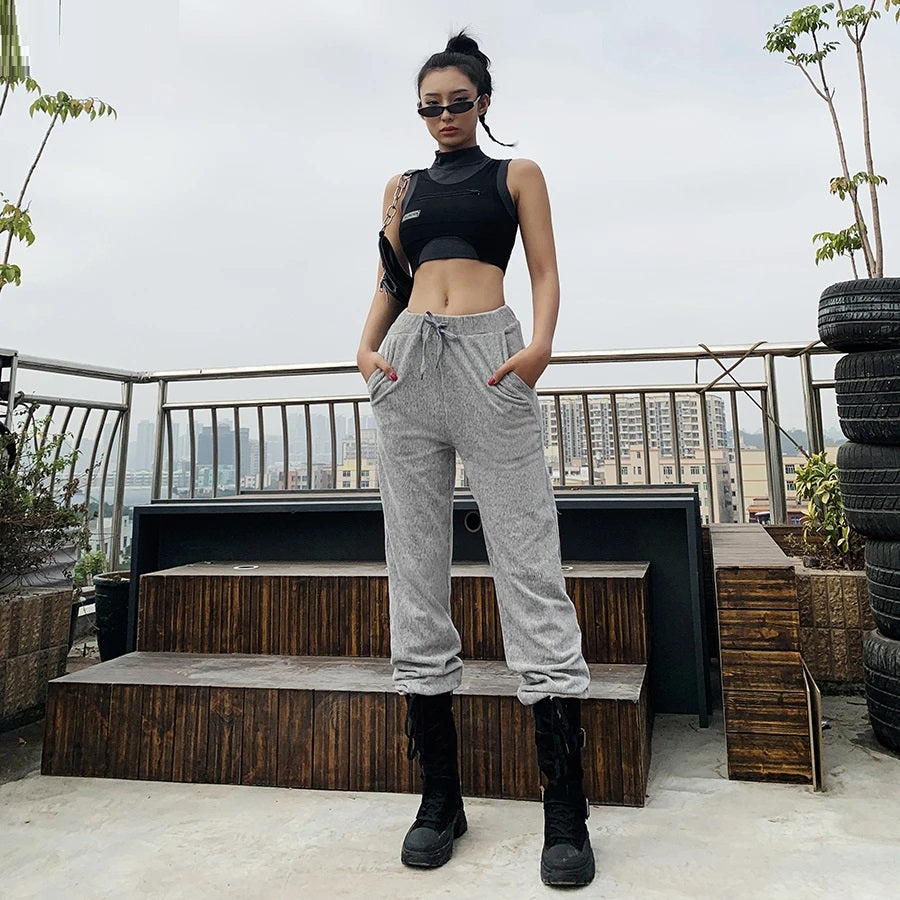 Sleeveless Crop Top Harajuku | CYBER TECHWEAR®