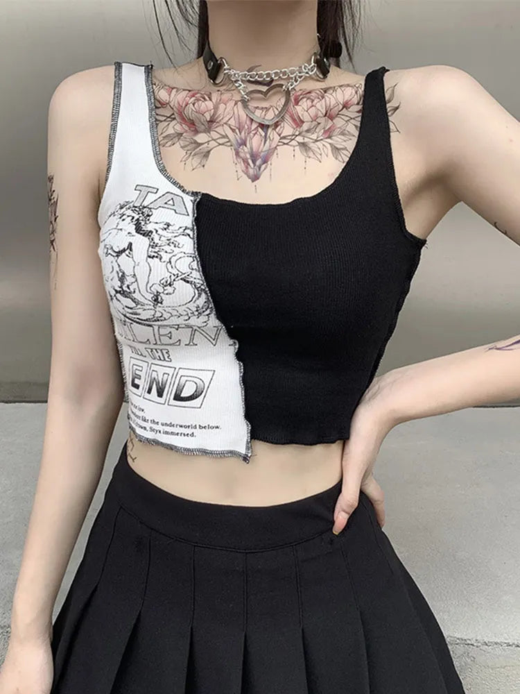 Sleeveless Crop Top Streetwear | CYBER TECHWEAR®