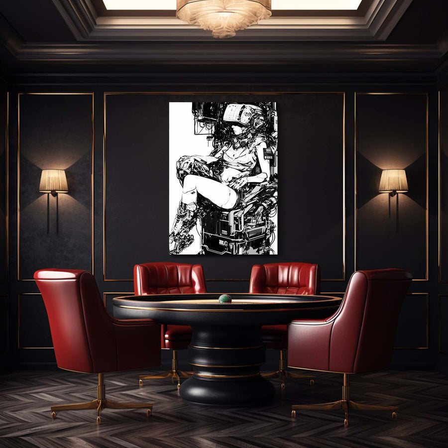 Home Tech Throne Cyberpunk Art