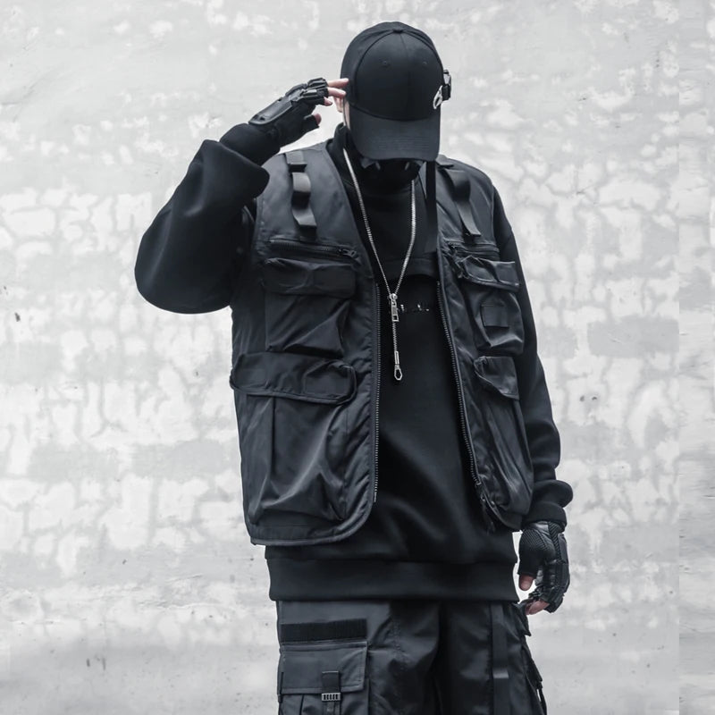 Techwear Cargo Vest Padded | CYBER TECHWEAR®