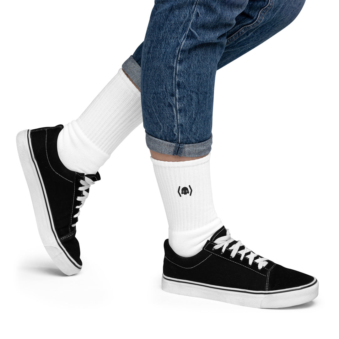 Home Thick White Cyber Socks