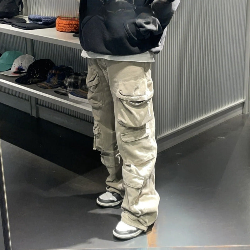 Washed Cargo Cyberpunk Jeans – CYBER TECHWEAR