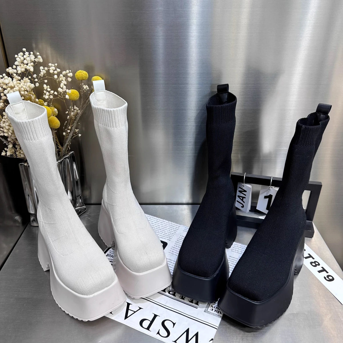 White Platform Boots Womens | CYBER TECHWEAR®