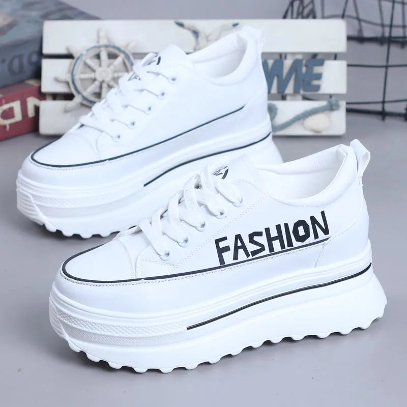 White Platforms Sneakers | CYBER TECHWEAR®