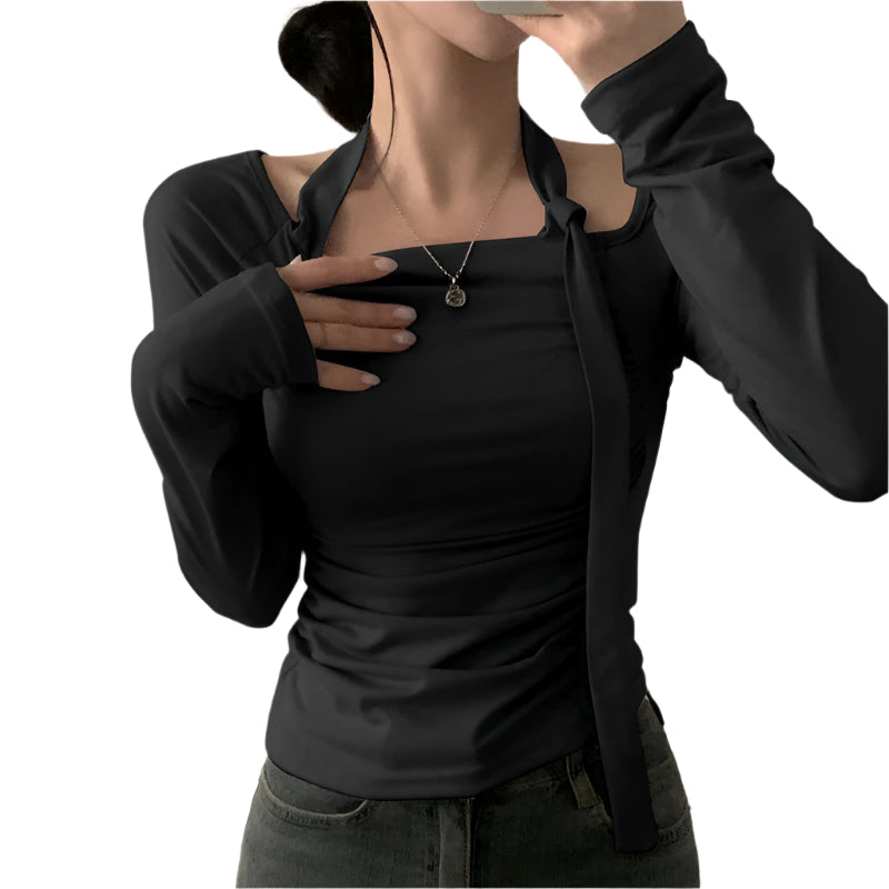 Y2K Women Black Tops – CYBER TECHWEAR