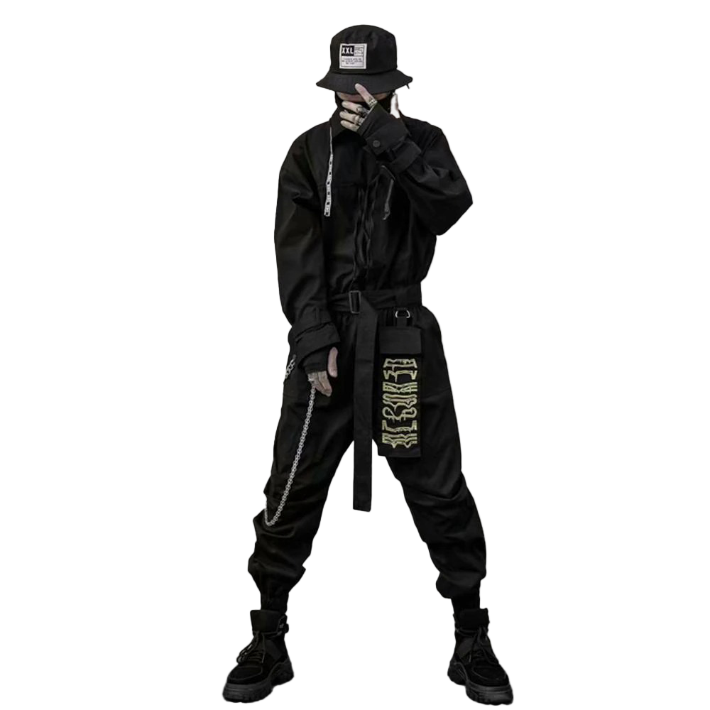 Embroidered Techwear Jumpsuit | CYBER TECHWEAR®