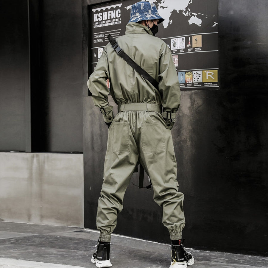 Embroidered Techwear Jumpsuit