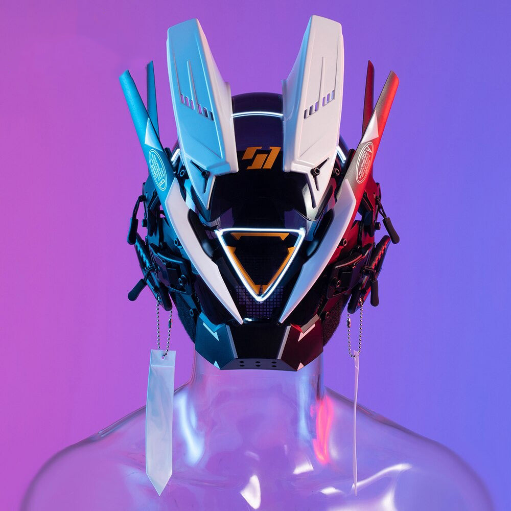 Bicolor Cyberpunk Helmet | CYBER TECHWEAR®