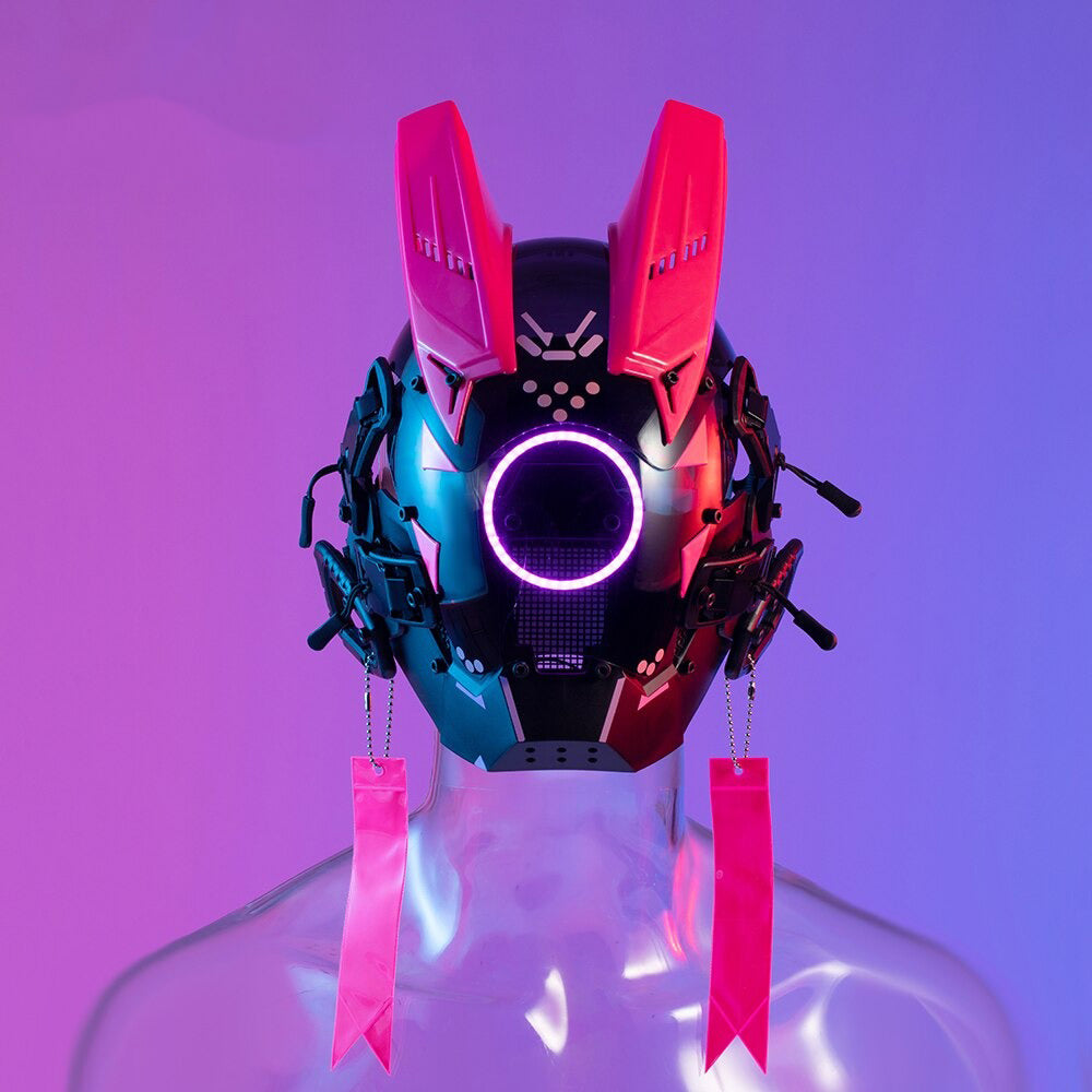Cyberpunk Helmet Pink | CYBER TECHWEAR®