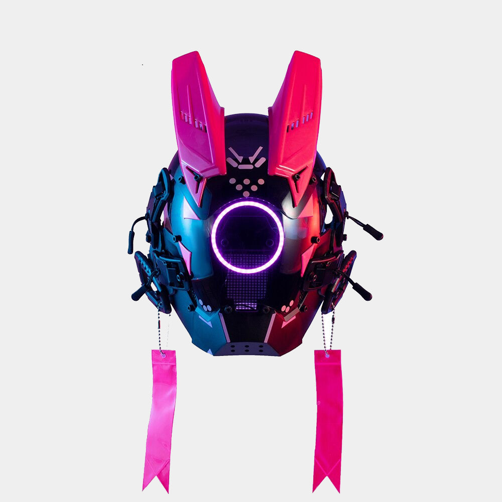 Cyberpunk Helmet Pink | CYBER TECHWEAR®