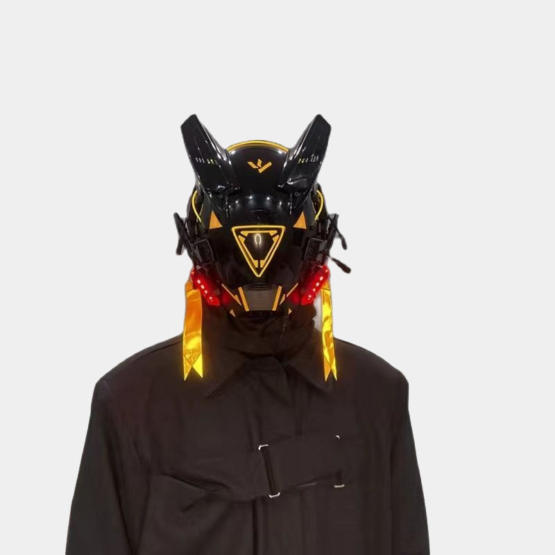 Cyberpunk Helmet Yellow | CYBER TECHWEAR®