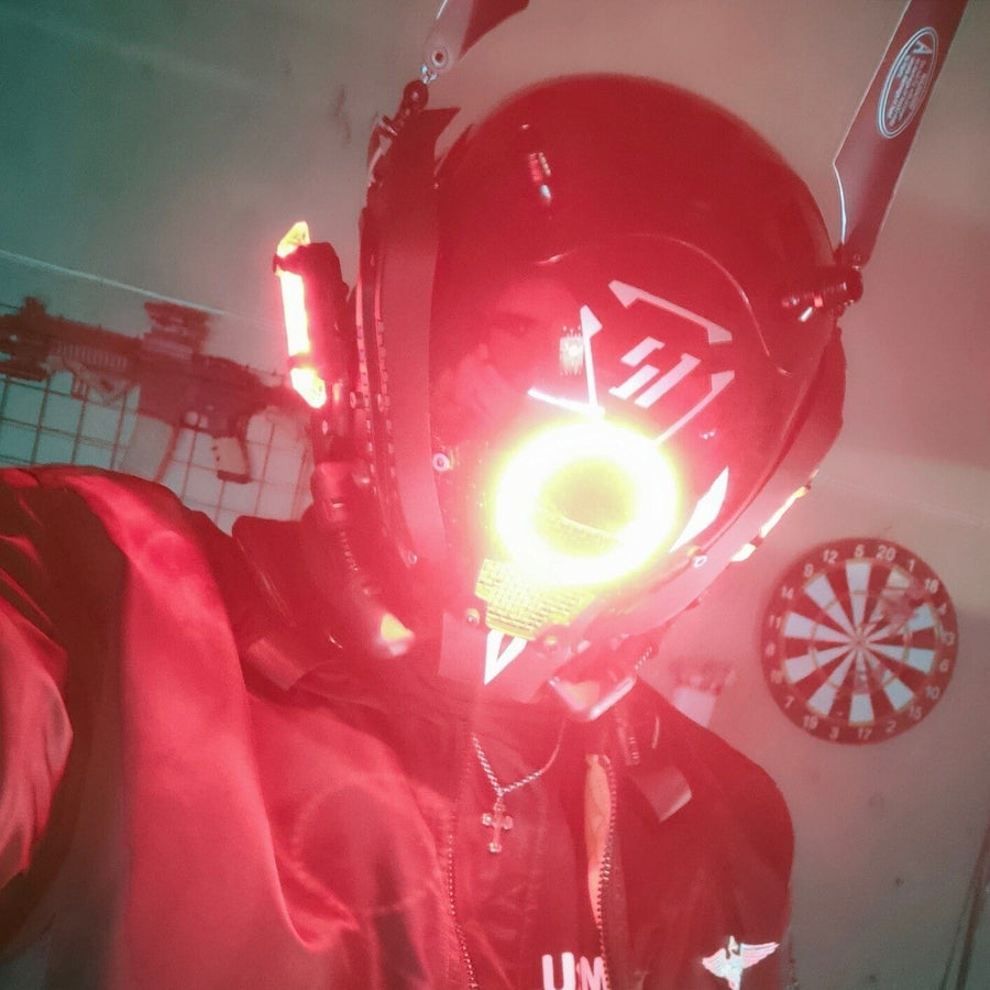 Cyberpunk LED Helmet | CYBER TECHWEAR®