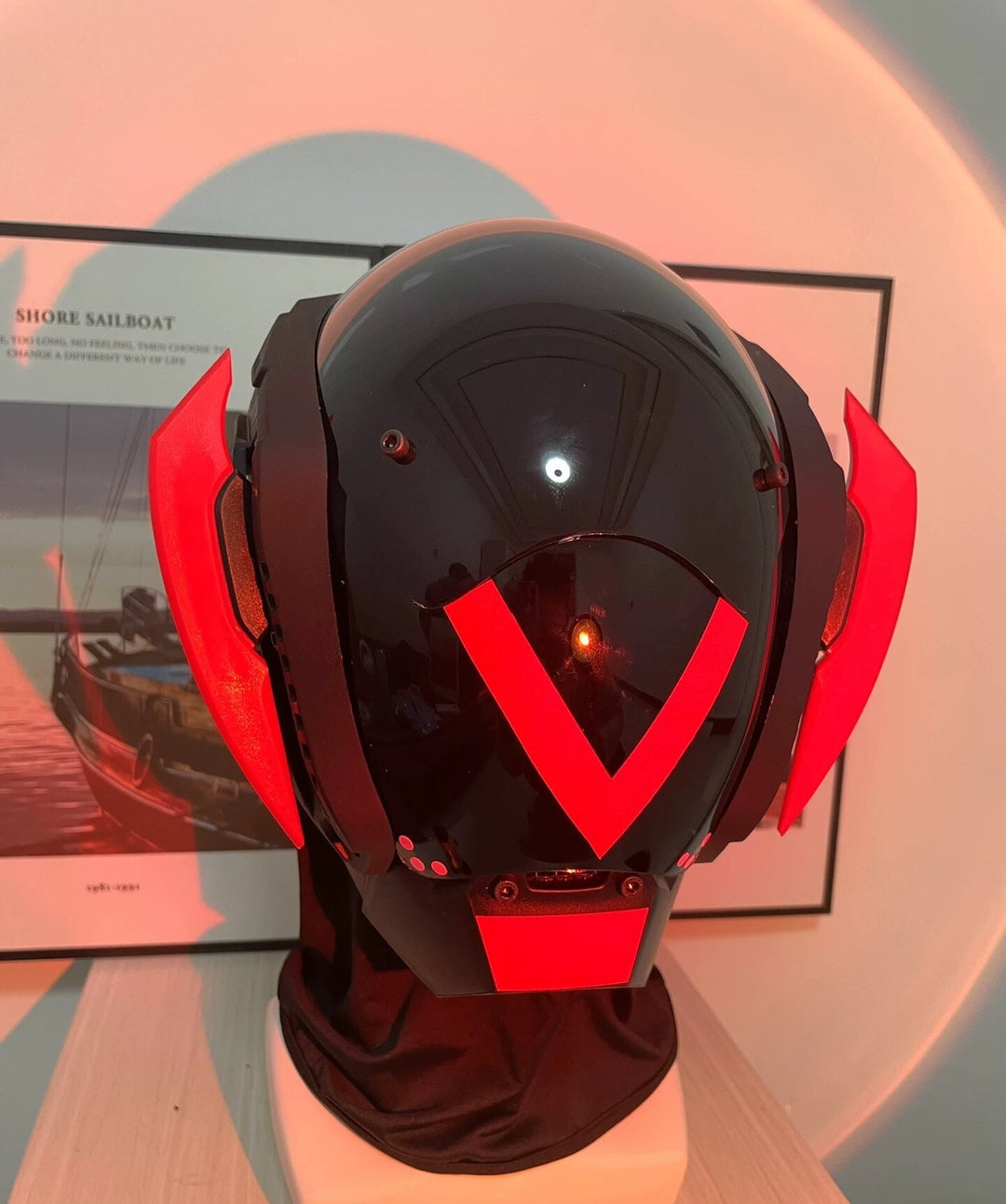 Cyberpunk Helmet Red | CYBER TECHWEAR®