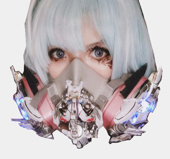 Pink Cyberpunk Mask | CYBER TECHWEAR®