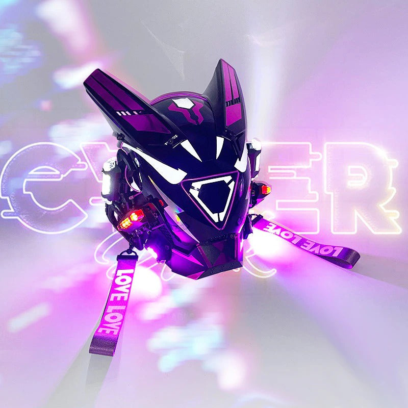 Purple Cyberpunk Helmet | CYBER TECHWEAR®