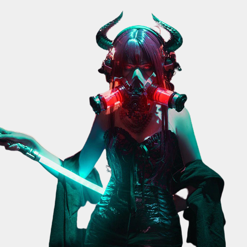 Red Cyberpunk Gas Mask | CYBER TECHWEAR®