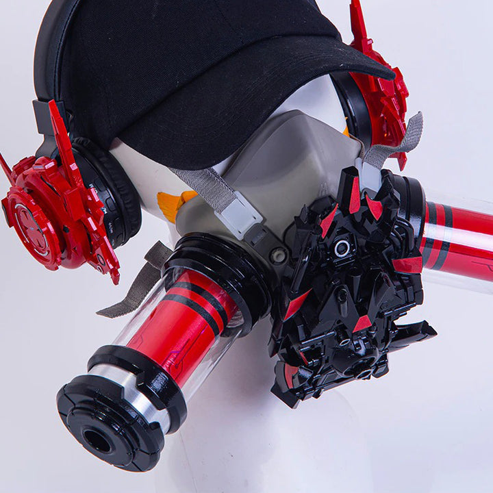 Loading image: Red Cyberpunk Gas Mask | CYBER TECHWEAR®